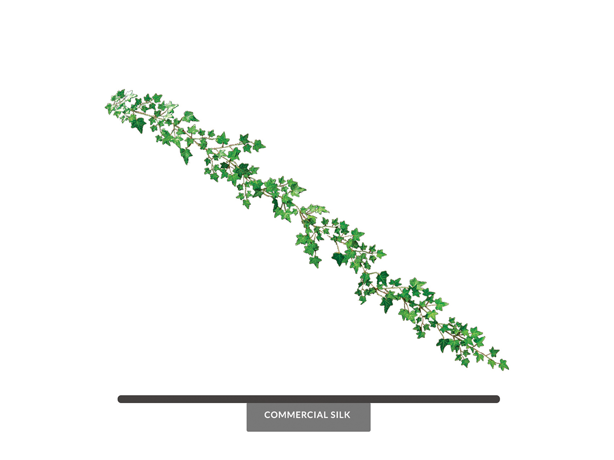 Needlepoint Variegated Ivy Garland | Fake Foliage | Commercial Silk