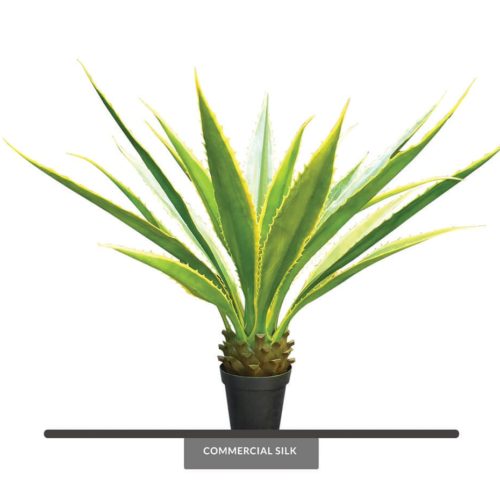 Sisal Agave Plant | Artificial Variegated Floor Plant | Commercial Silk