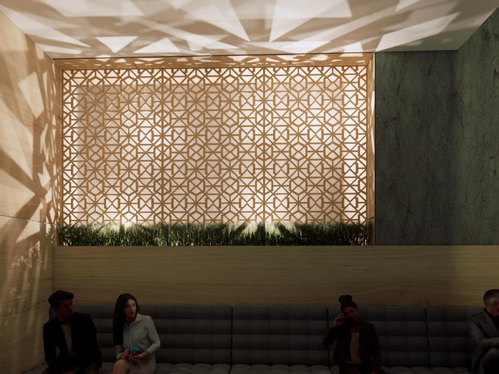 Jungle Beam Backlit Wall Panel - Acrylic Wall Panels | Commercial Silk